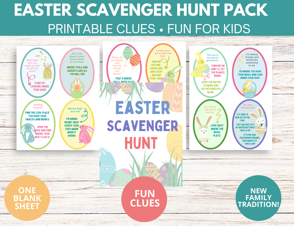 Printable Easter Scavenger Hunt for Kids - Thrive at Home Shop